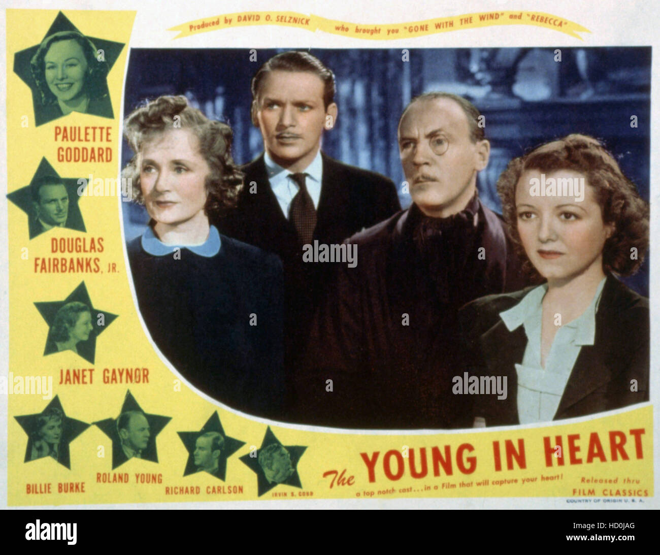 THE YOUNG IN HEART, Billie Burke, Douglas Fairbanks Jr., Charles ...