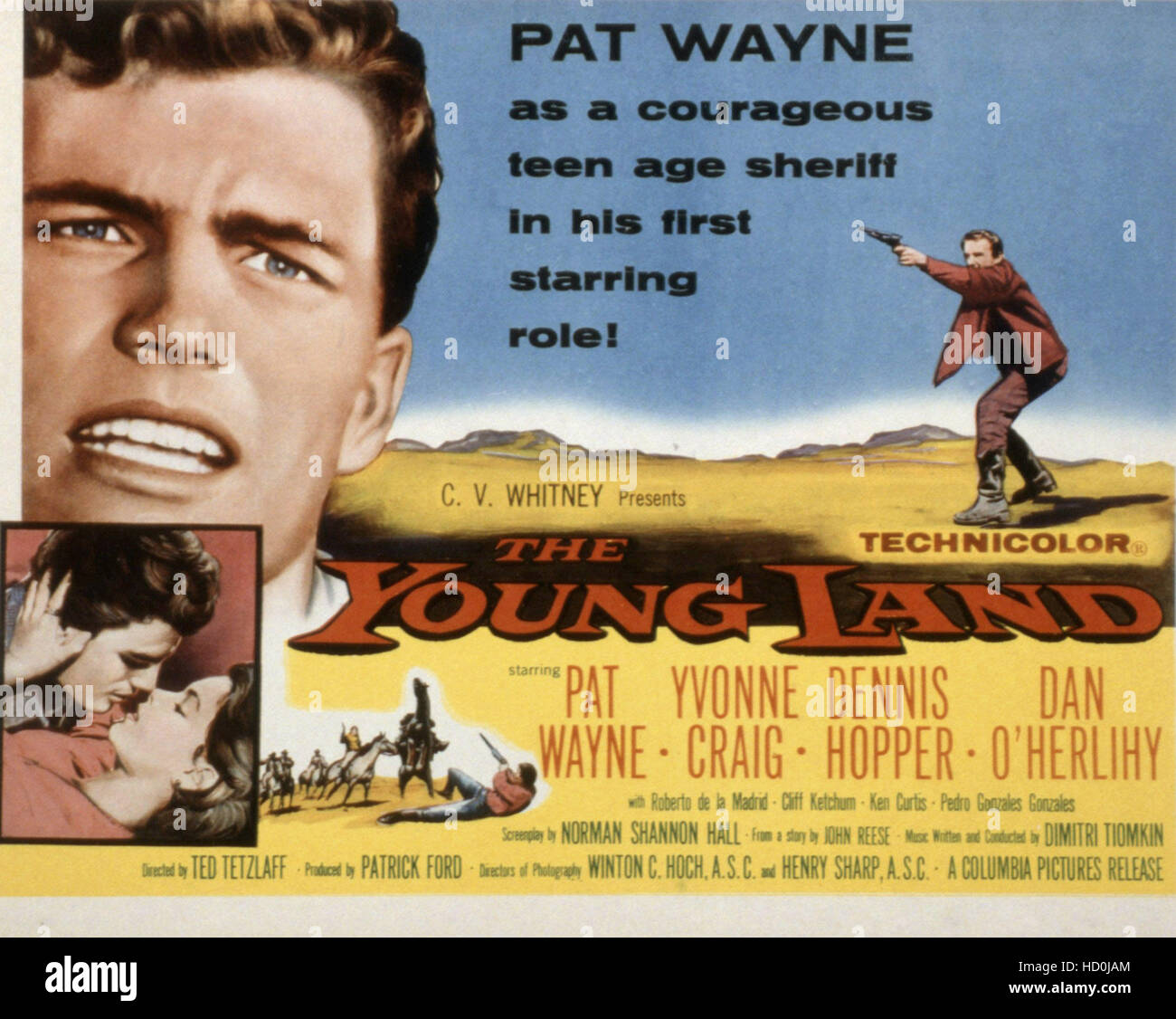 THE YOUNG LAND, Patrick Wayne, Dennis Hopper, Yvonne Craig, 1959 Stock ...