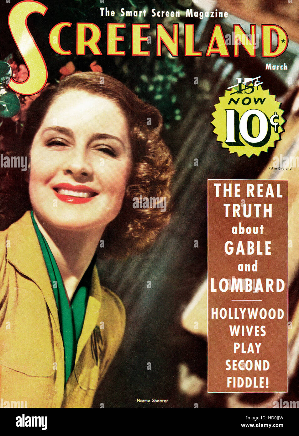 Norma Shearer, Screenland magazine cover, March 1939 Stock Photo - Alamy