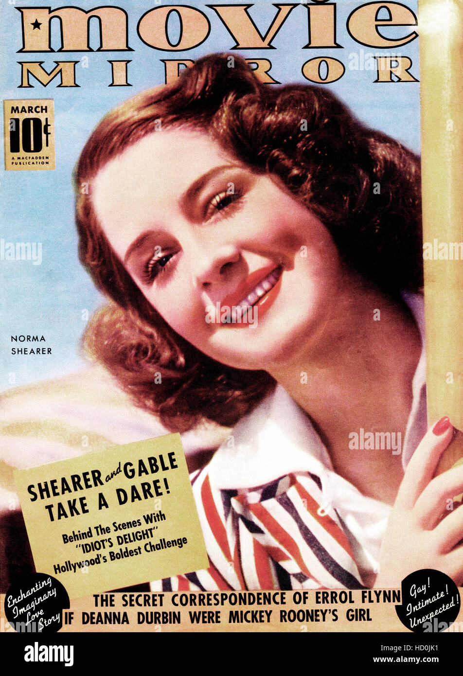Norma Shearer, Movie Mirror magazine cover, March 1939 Stock Photo - Alamy