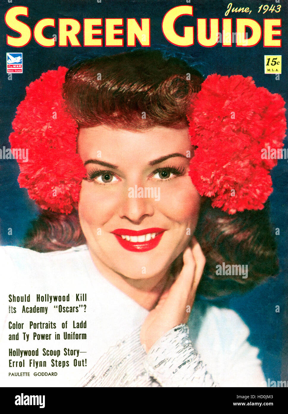 Paulette Goddard, Screen Guide magazine cover, June 1943 Stock Photo - Alamy