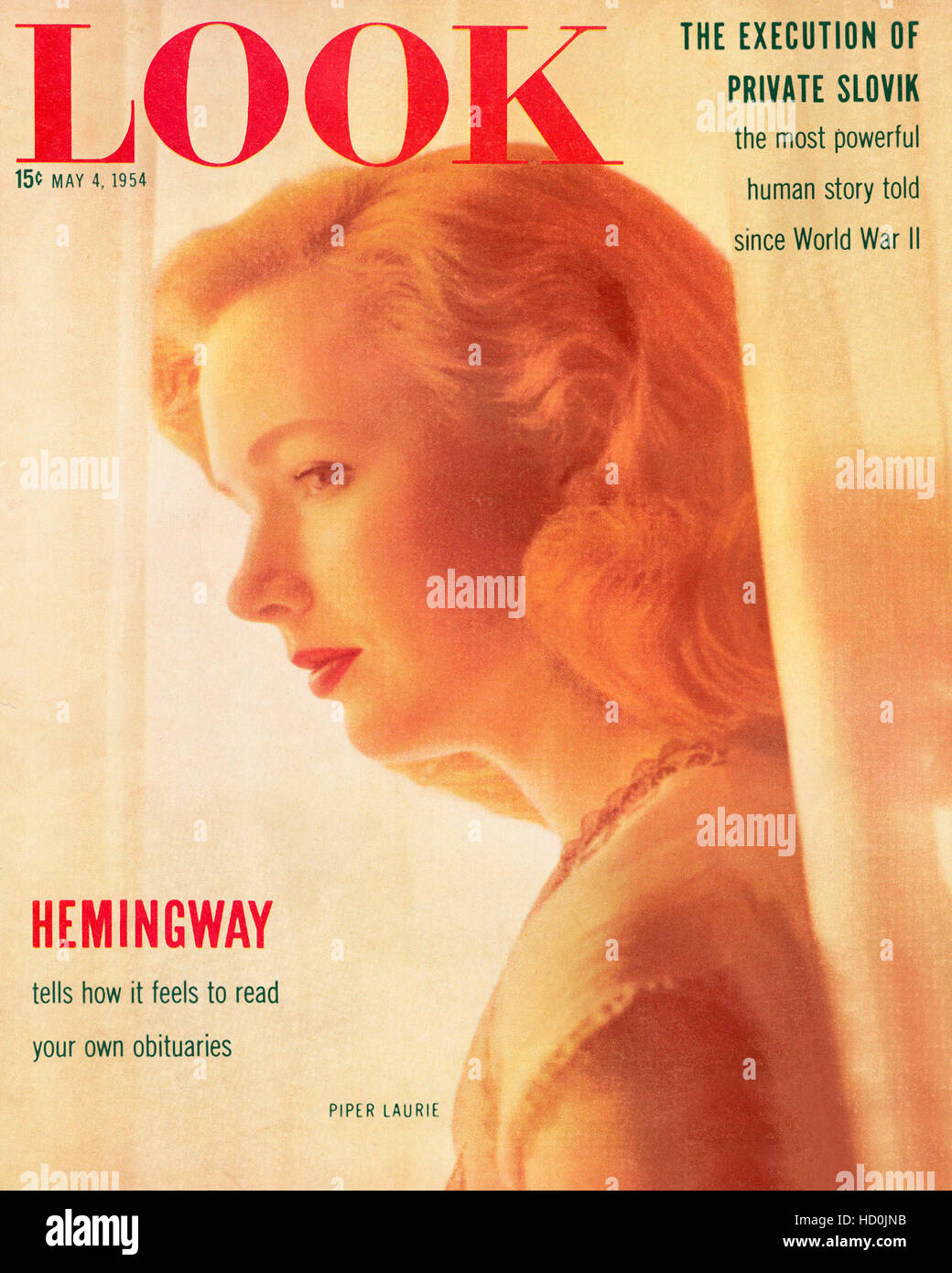 Piper Laurie, Look magazine cover, May 4, 1954 Stock Photo - Alamy