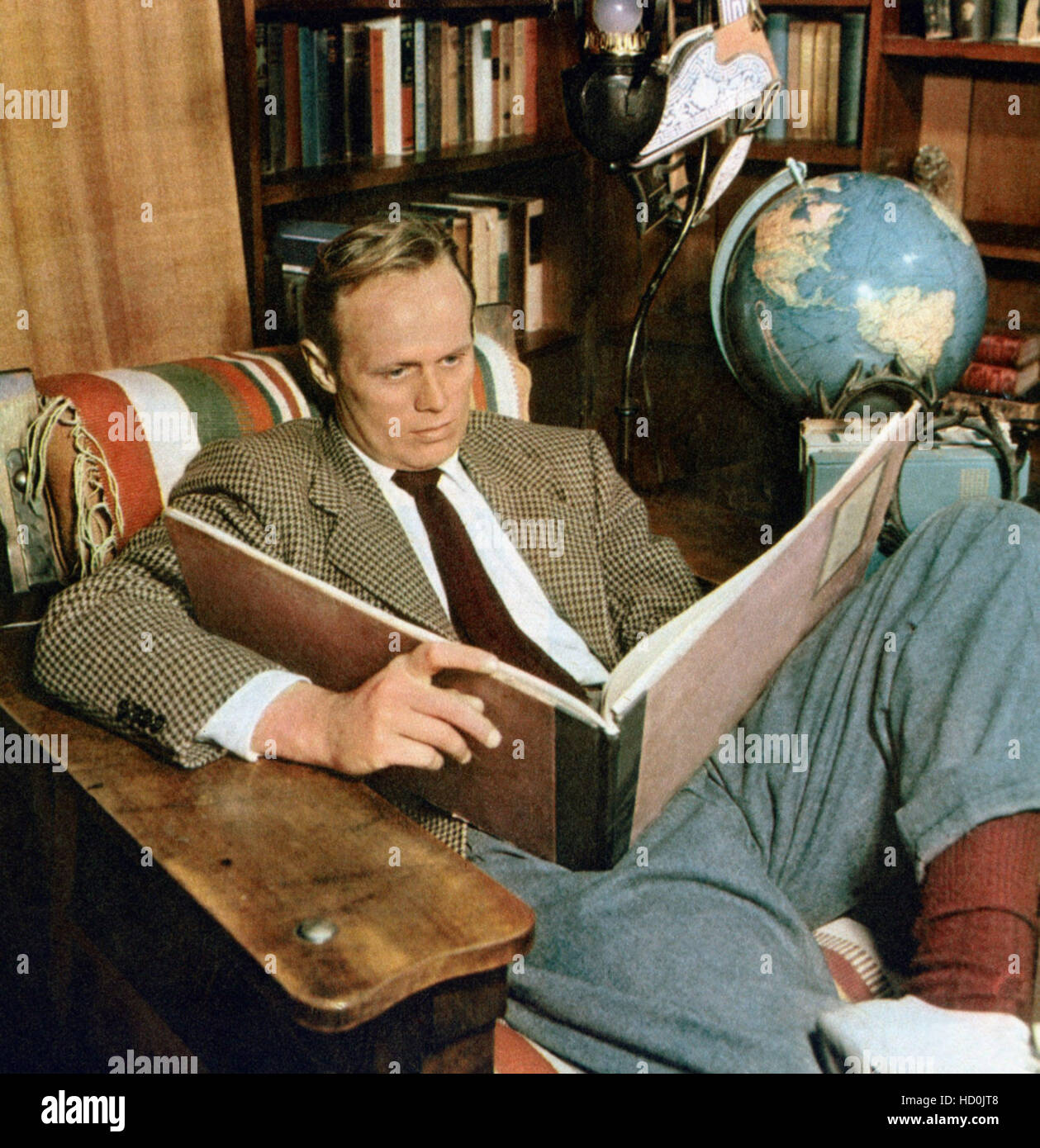 Richard Widmark, relaxing at home, 1949 Stock Photo - Alamy