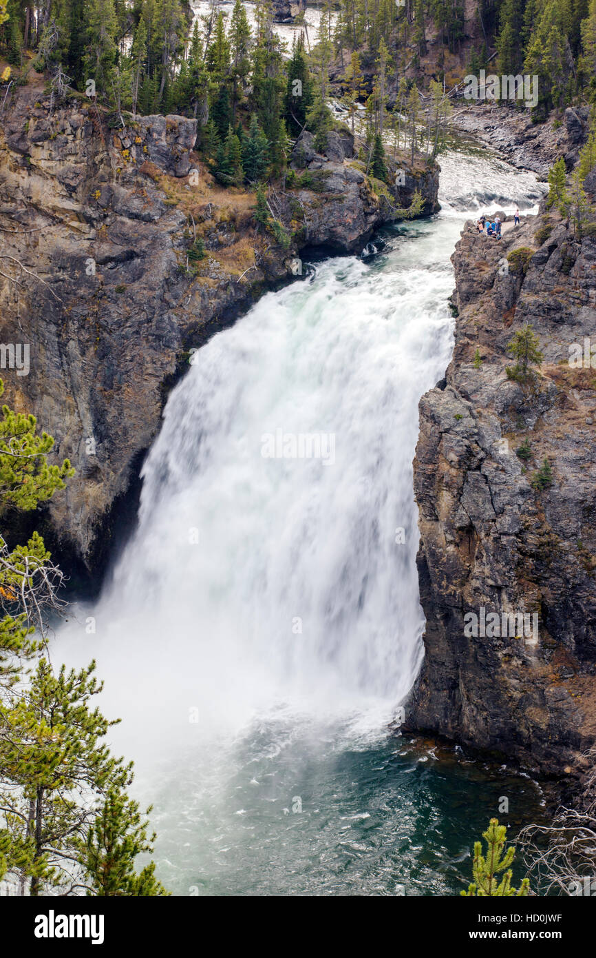 Yellowstone River Upper Falls (109'), Yellowstone National Park ...