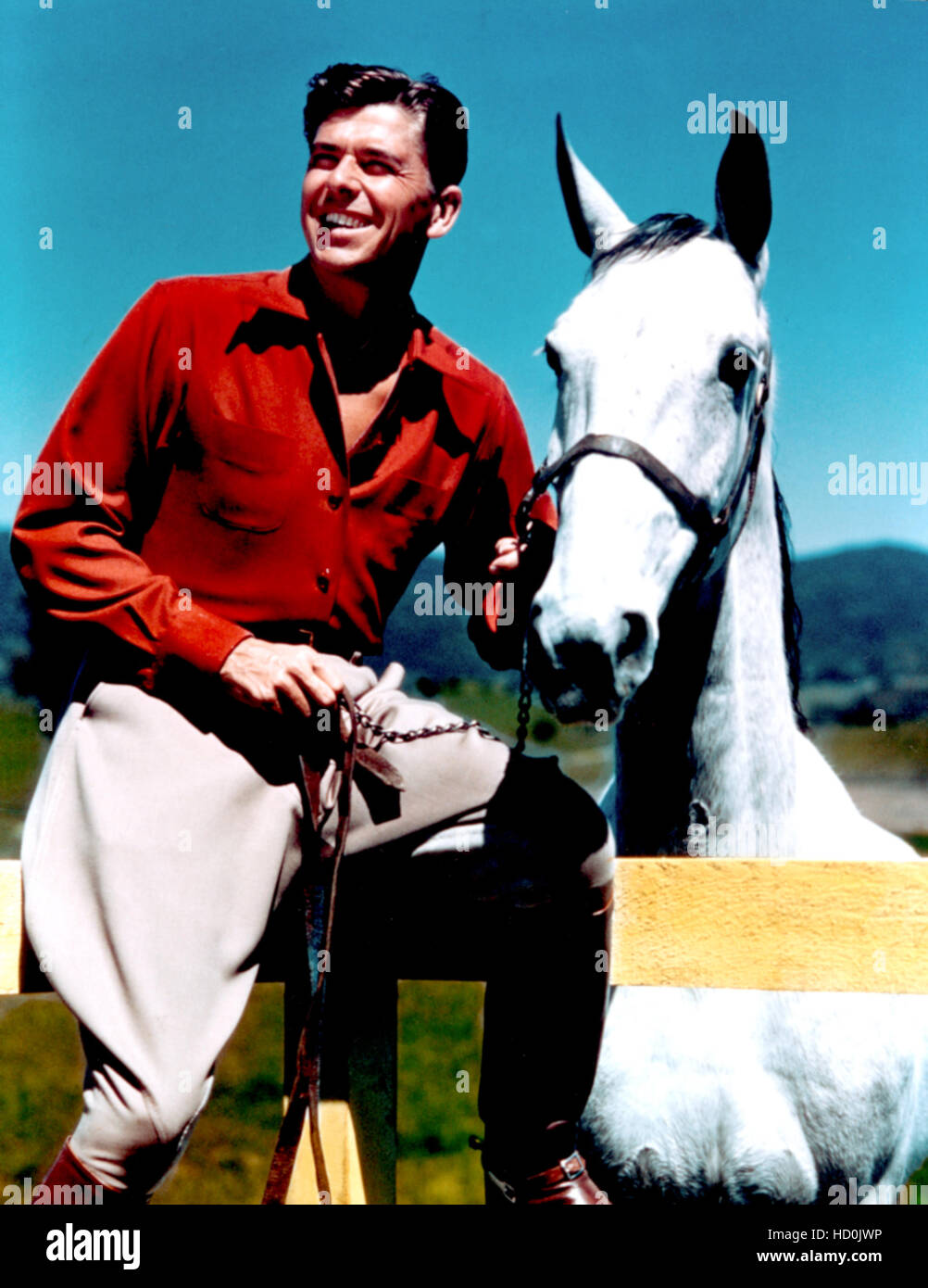Ronald Reagan, candid at his ranch circa late 40's/early 50's Stock ...