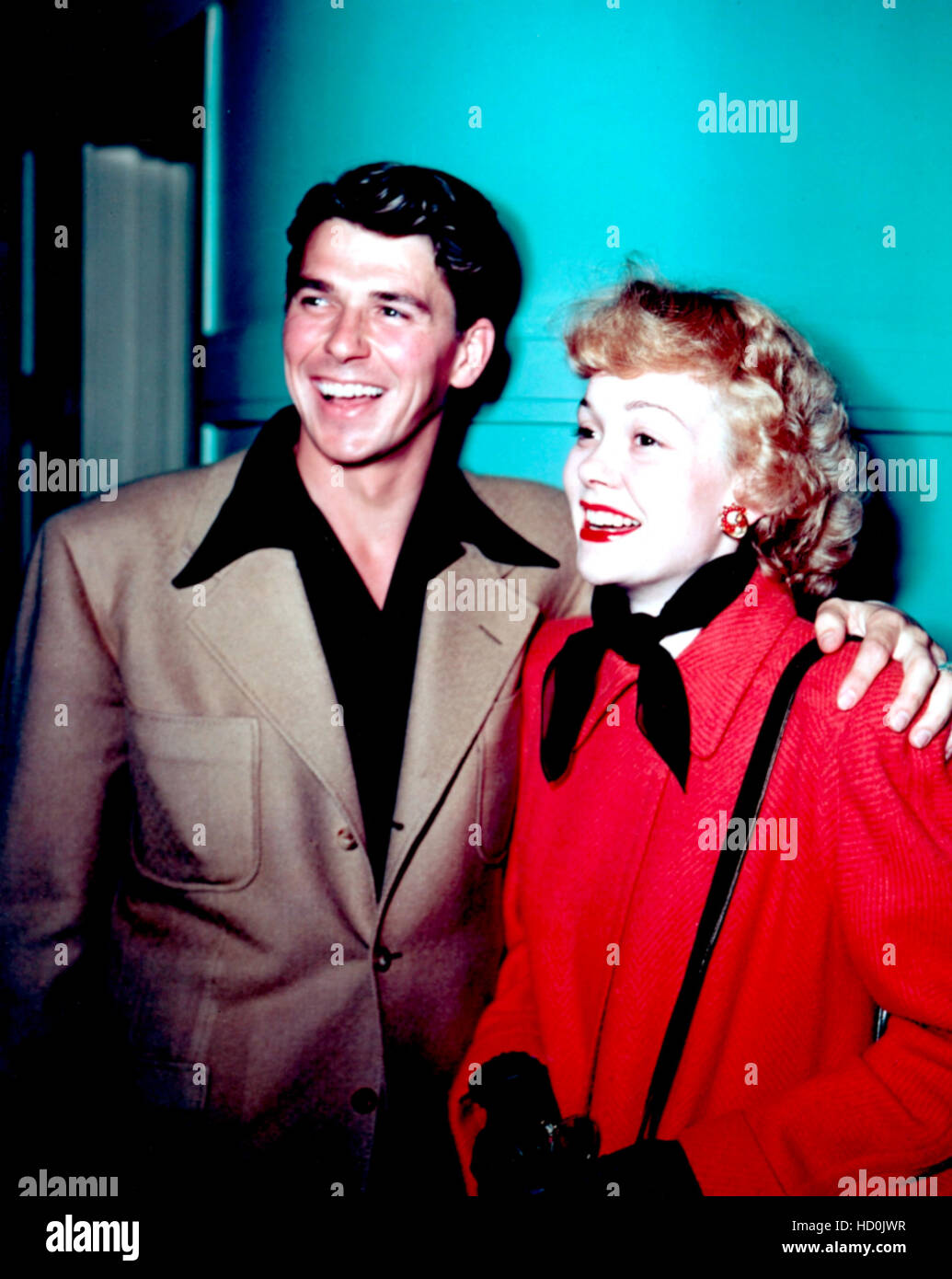 Ronald Reagan with first wife Jane Wyman, ca. 1940s Stock Photo - Alamy