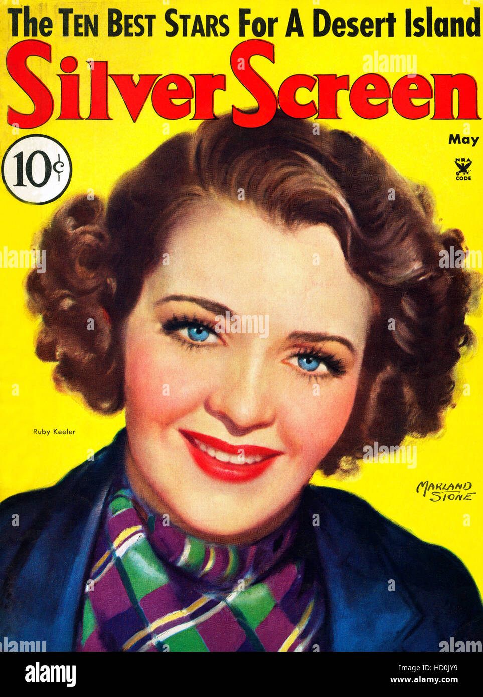 Ruby Keeler, Silver Screen magazine cover, May 1935 Stock Photo - Alamy