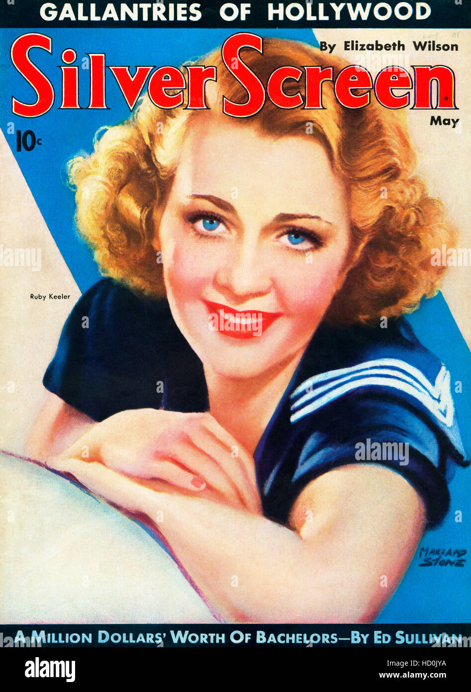 Ruby Keeler, Silver Screen magazine cover, May 1936 Stock Photo - Alamy