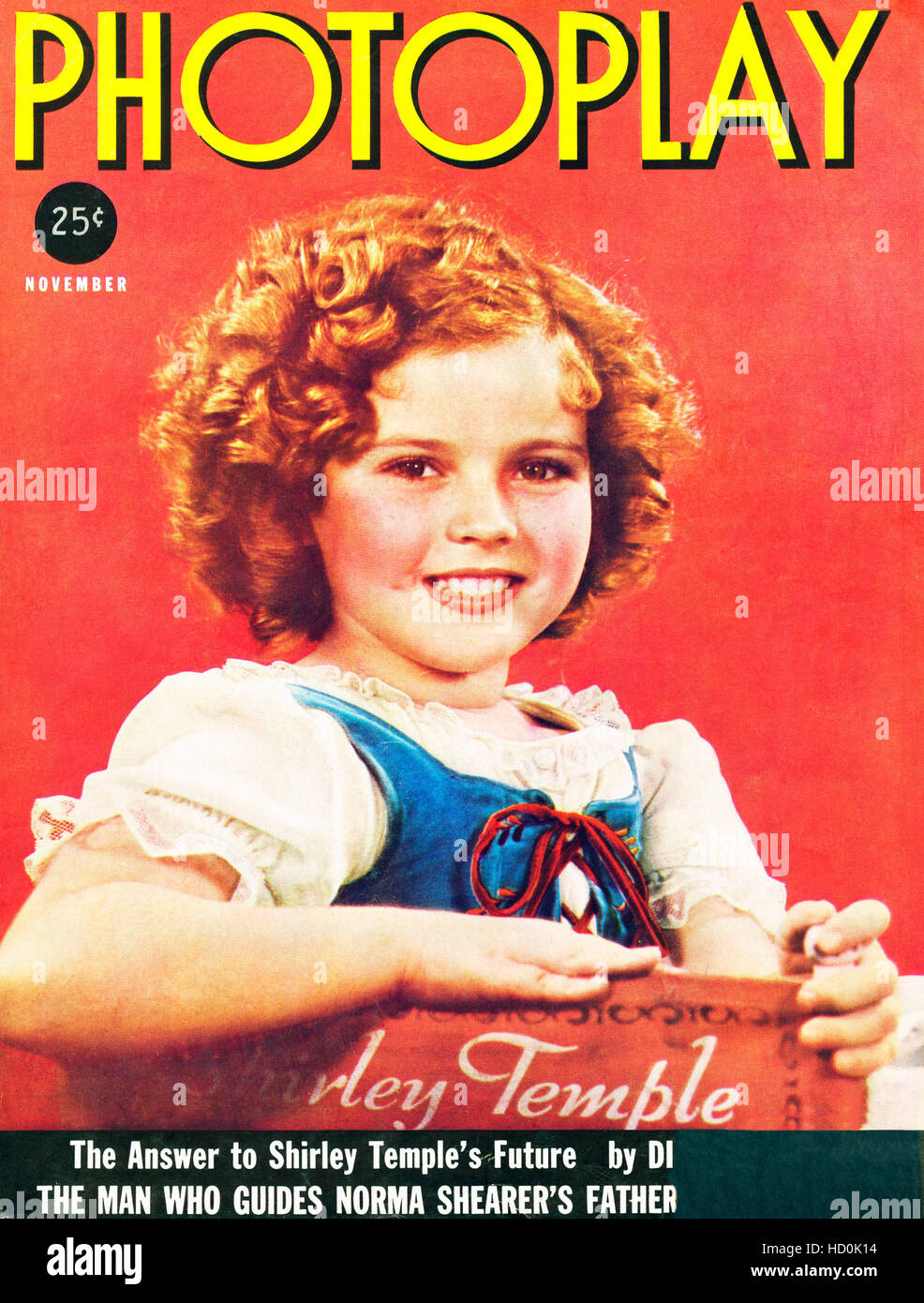 Shirley Temple, Photoplay magazine cover, November 1937 Stock Photo - Alamy