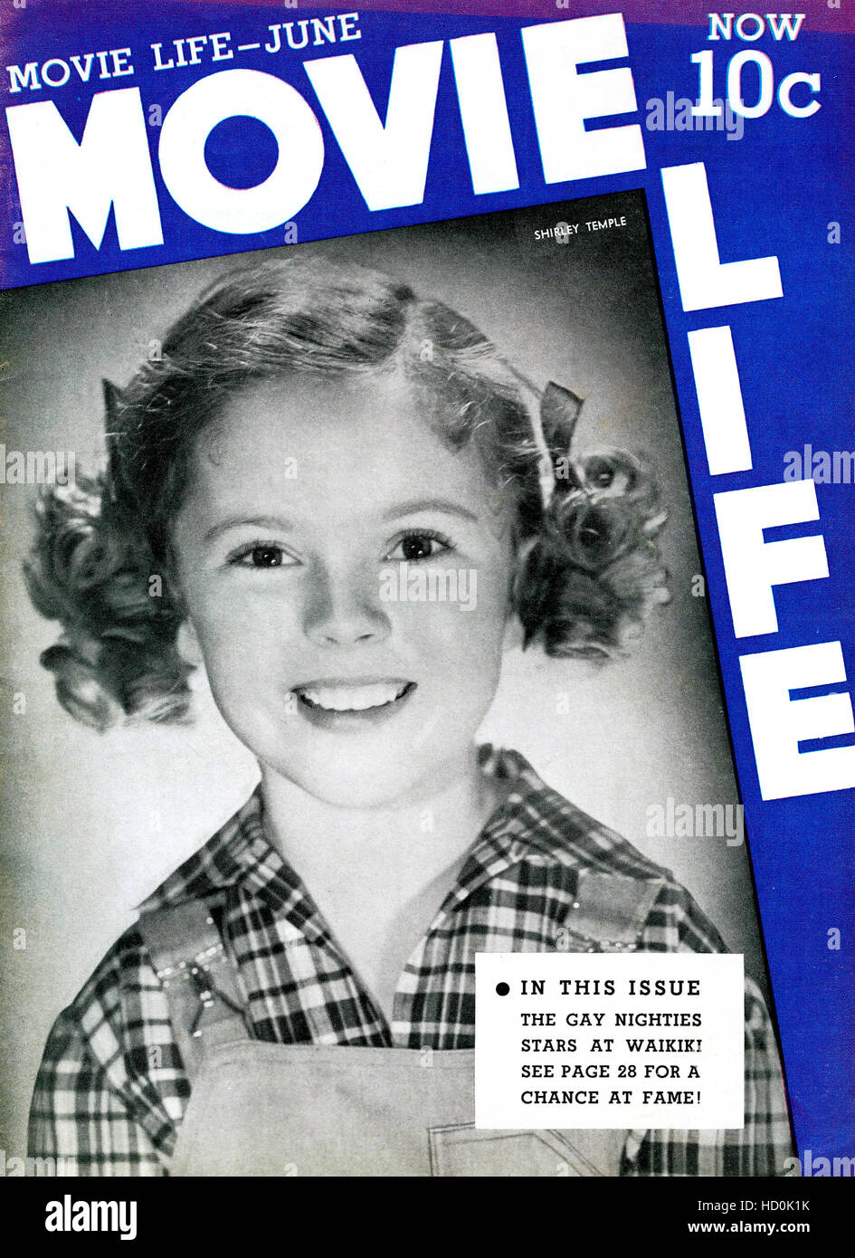 Shirley Temple, Movie Life magazine cover, June 1938 Stock Photo - Alamy