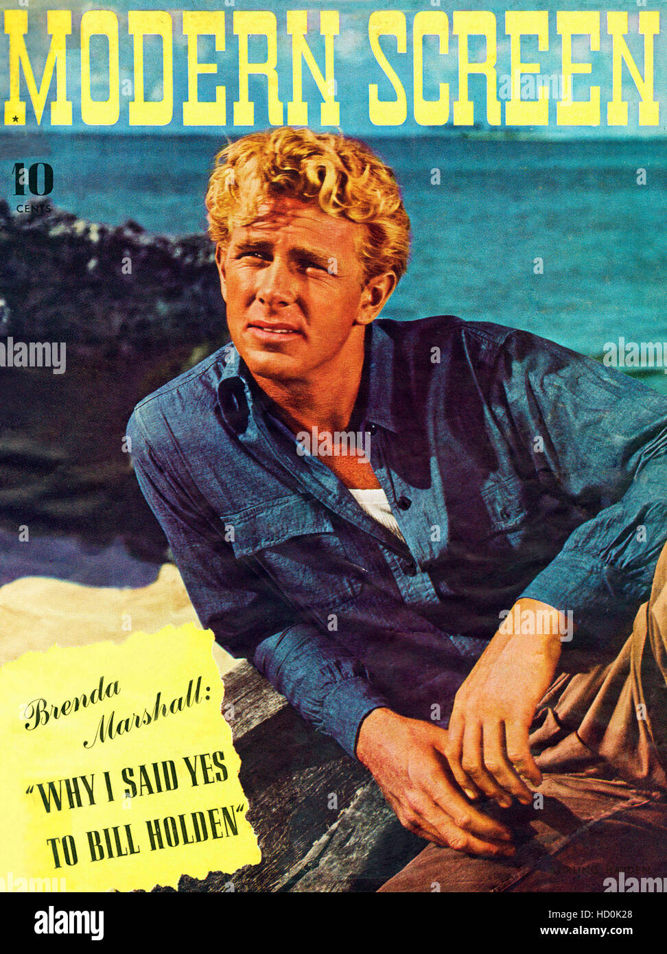 Sterling Hayden, Modern Screen magazine cover, November 1941 Stock ...