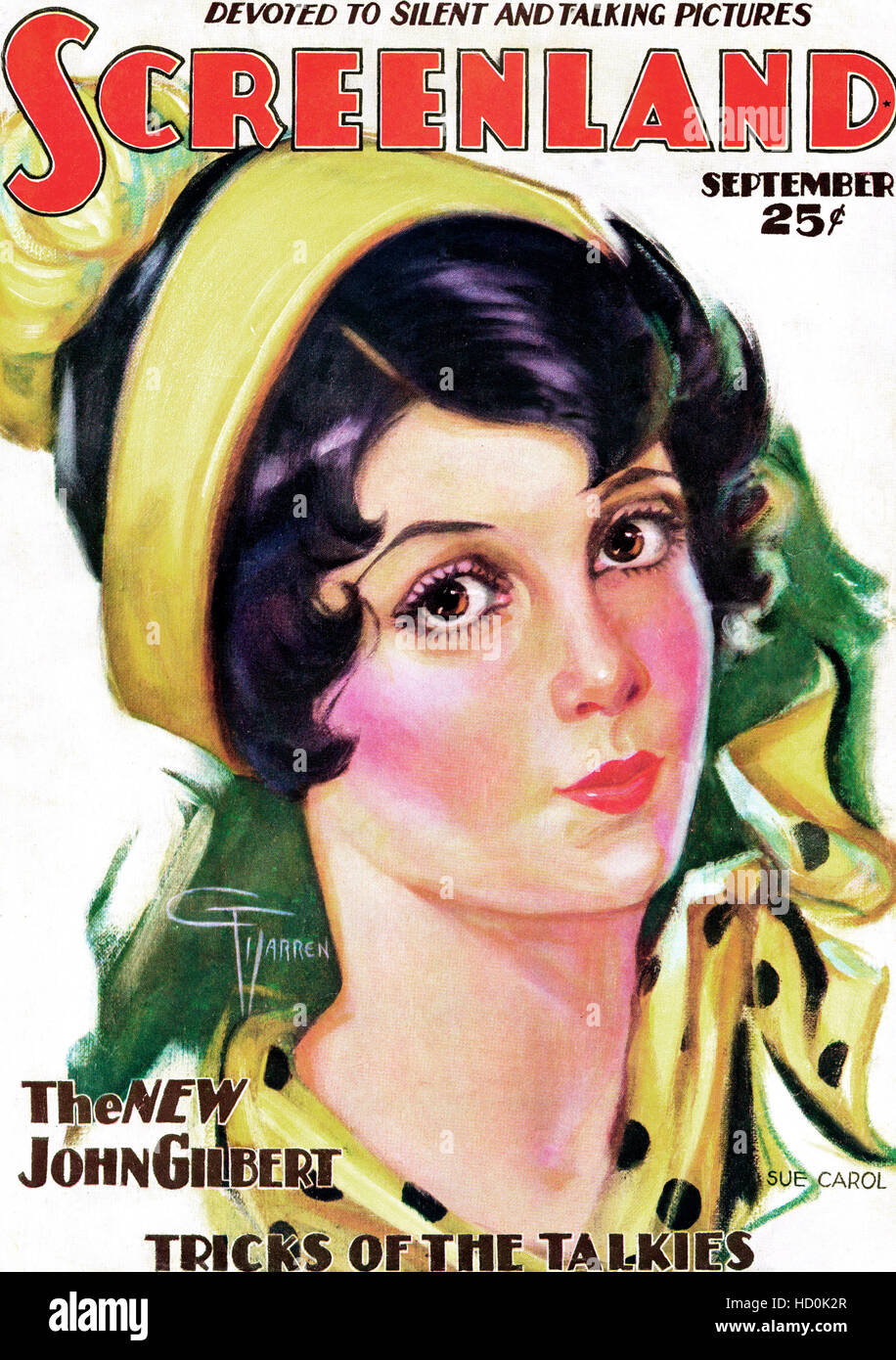 Sue Carol, Screenland magazine cover, September 1929 Stock Photo - Alamy