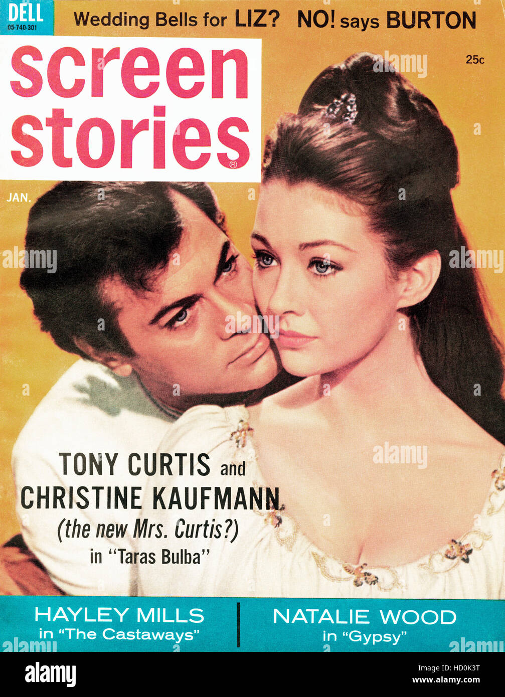 From left, Tony Curtis, and his wife Christine Kaufmann, in TARAS BULBA ...