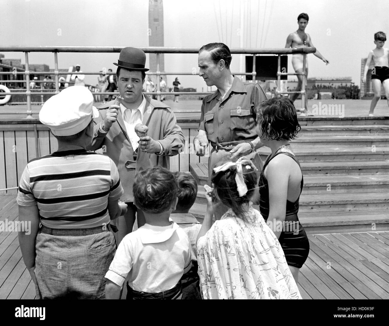 LOU COSTELLO and BUD ABBOTT [Abbott & Costello] perform some routines ...