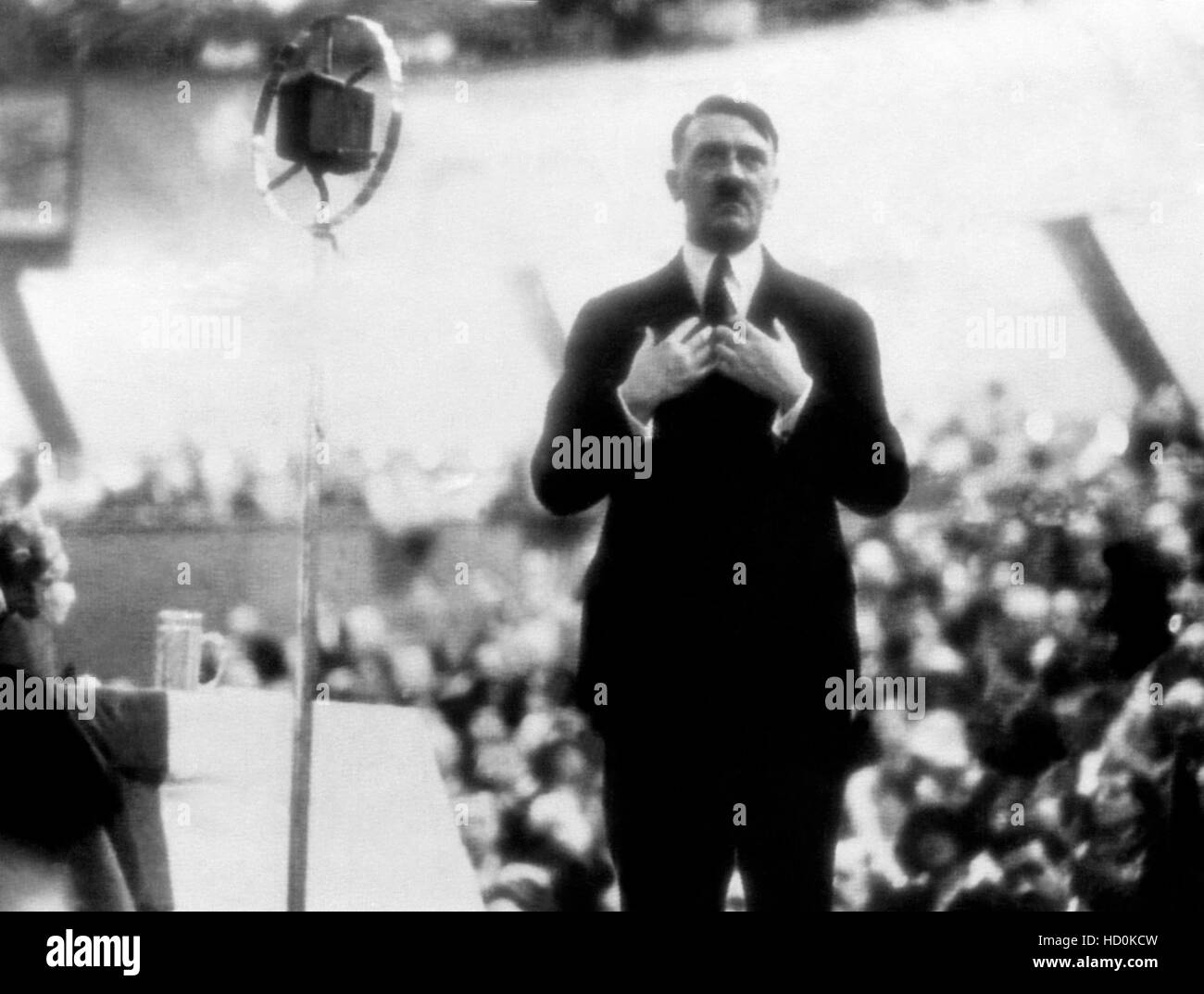 Adolf Hitler, speaking at the Sportspalast, Berlin, during Reichstag ...