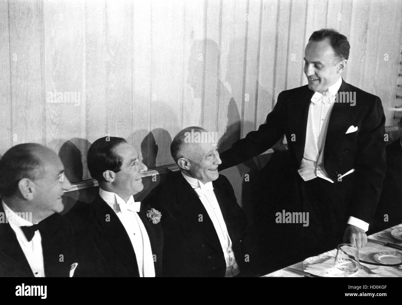 At a dinner for Adolph Zukor at the Trocadero, Los Angeles, are, from ...