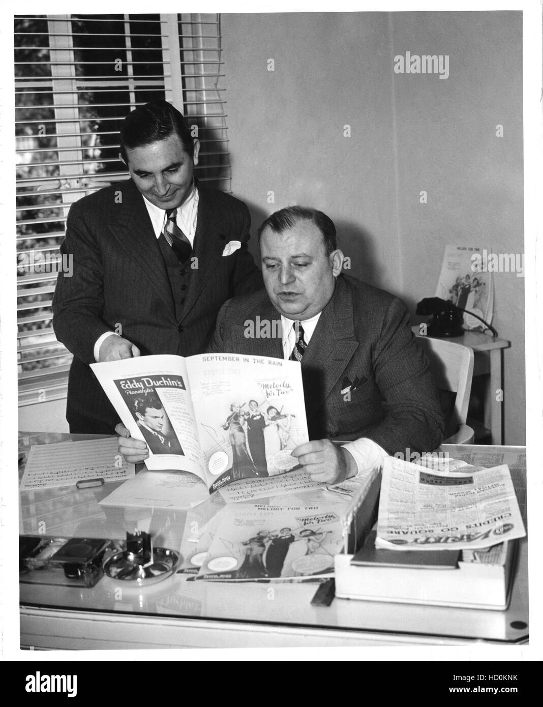 Al Dubin, Harry Warren, Warner Brothers Studio, 1937 Stock Photo - Alamy