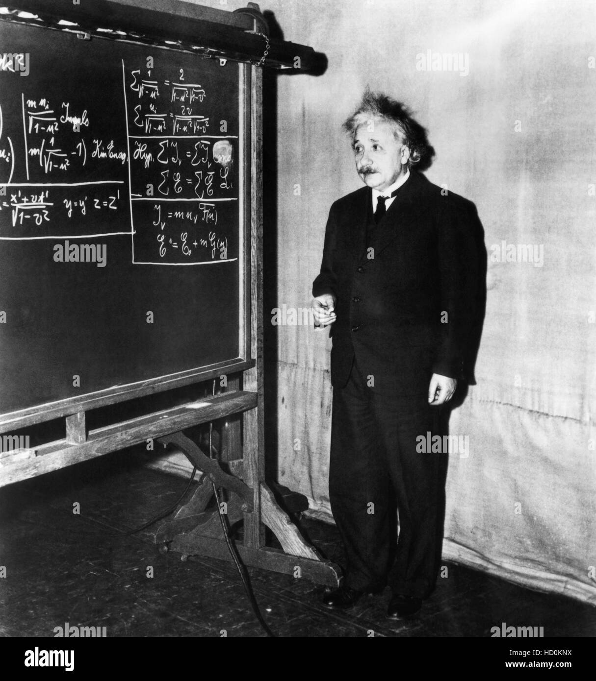 Albert Einstein lecturing at the Carnegie Institute of Technology, ca ...