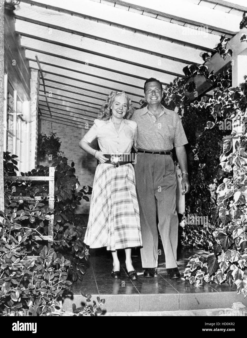 From left, Alice Faye, Phil Harris, at their Palm Springs home, ca ...