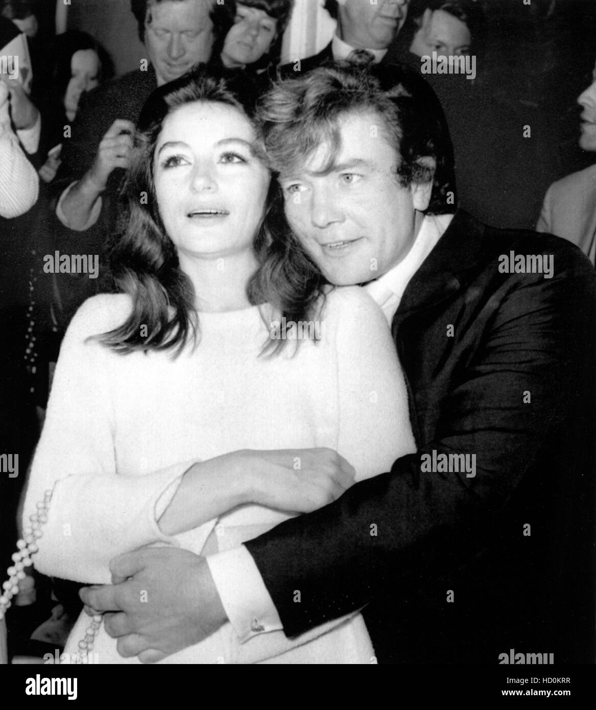 ALBERT FINNEY, with wife Anouk Aimee on their wedding day, circa 1970 ...
