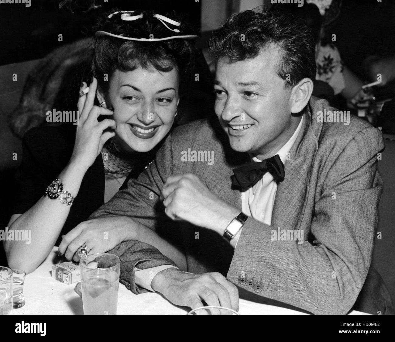 From left: Anne Shirley with husband Adrian Scott at Mocambo, ca. 1945 ...