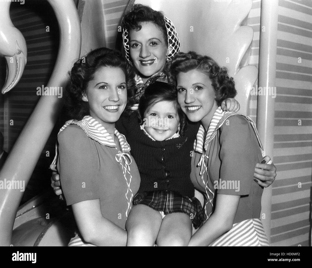 IN THE NAVY, Andrews Sisters Maxene, Laverne, and Patty on set with Lou ...
