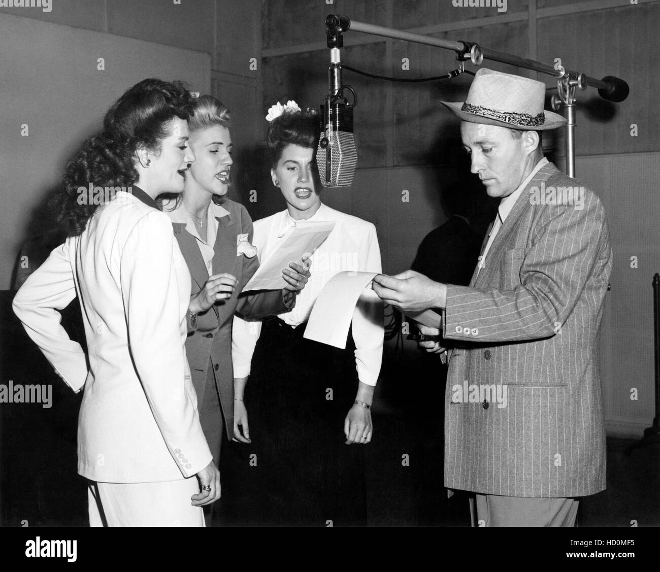 The Andrews Sisters, (from left, Laverne, Patty, Maxene), Bing Crosby ...