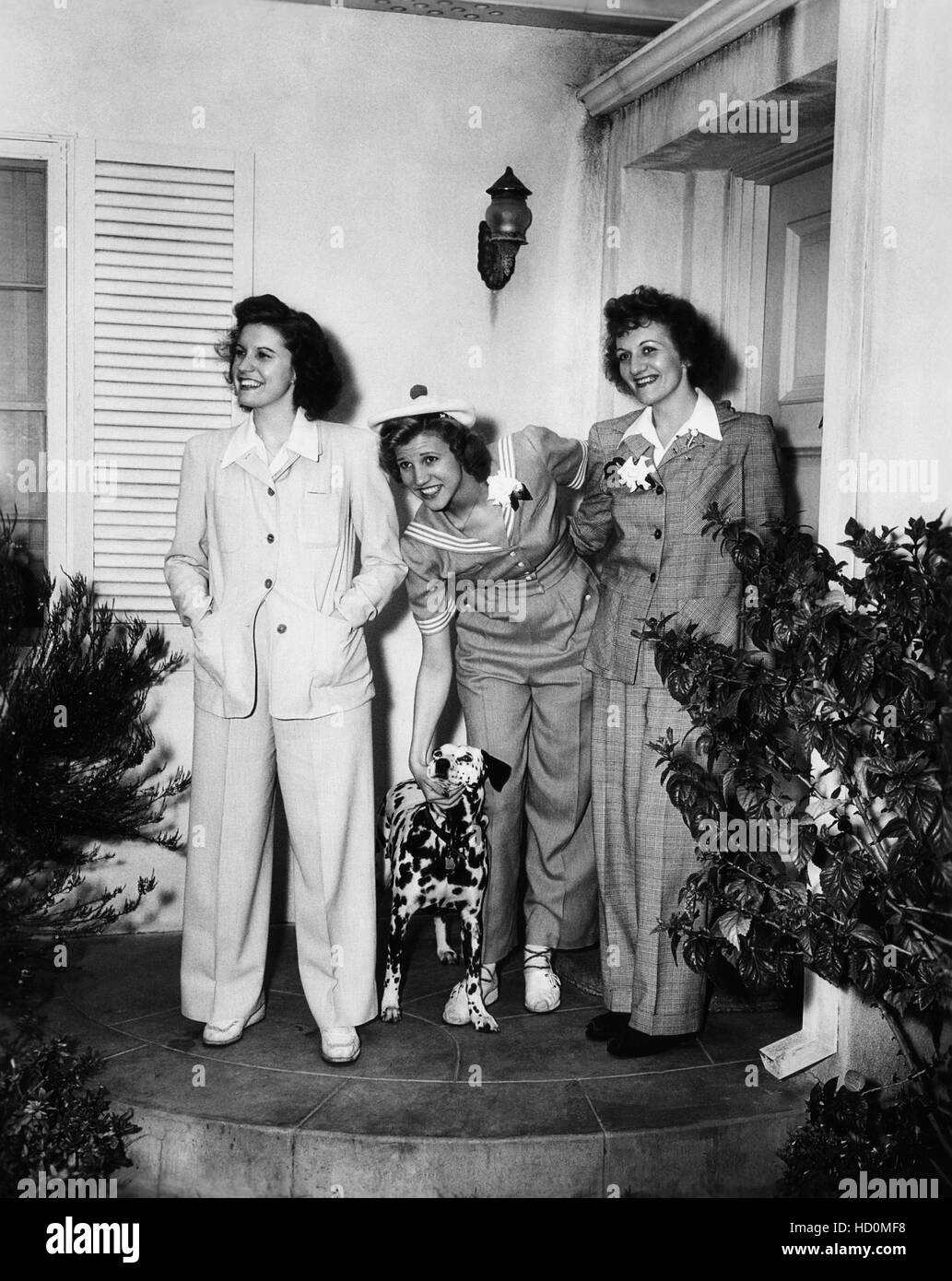 The Andrews Sisters, (from left, Maxene, Patty, Laverne), with their ...