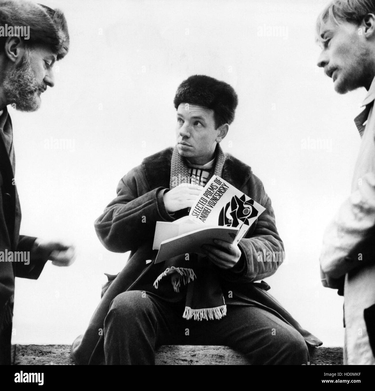 Russian poet Andrei Voznesensky, (center), bookseller and poet Lawrence ...