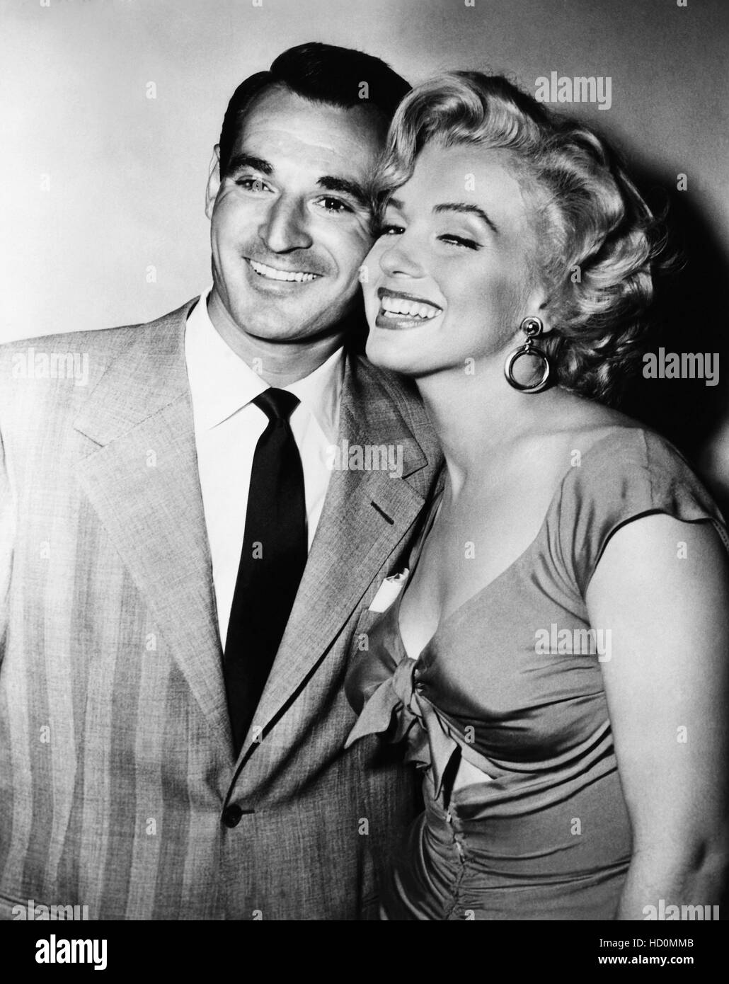 From left, Ray Anthony, Marilyn Monroe, on set of NIAGARA, after ...