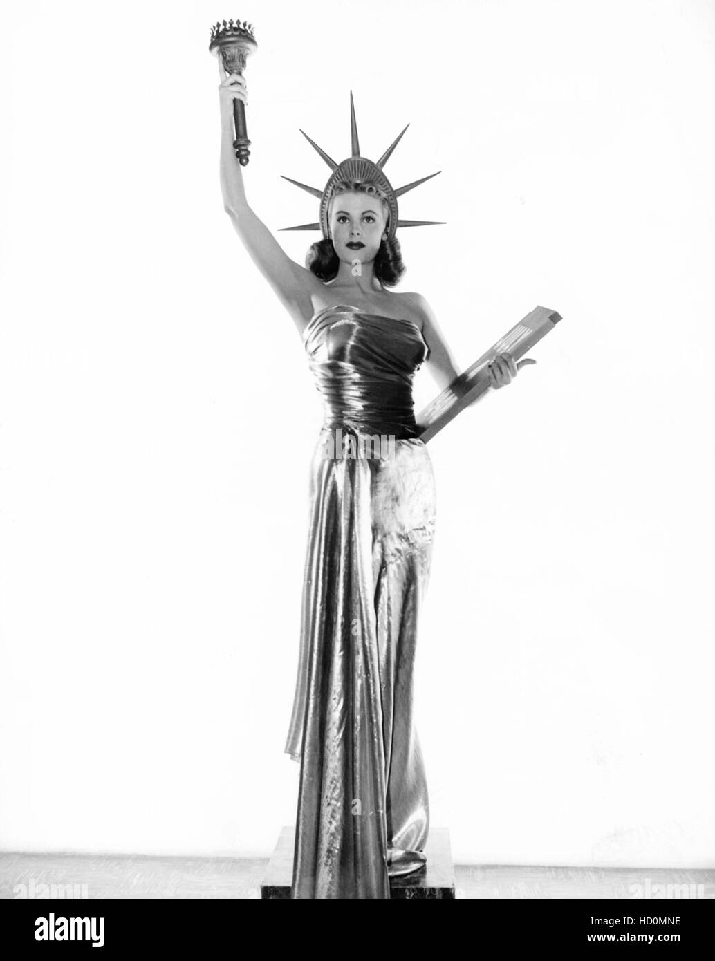 Arlene Dahl as Lady Liberty, 1948 Stock Photo - Alamy