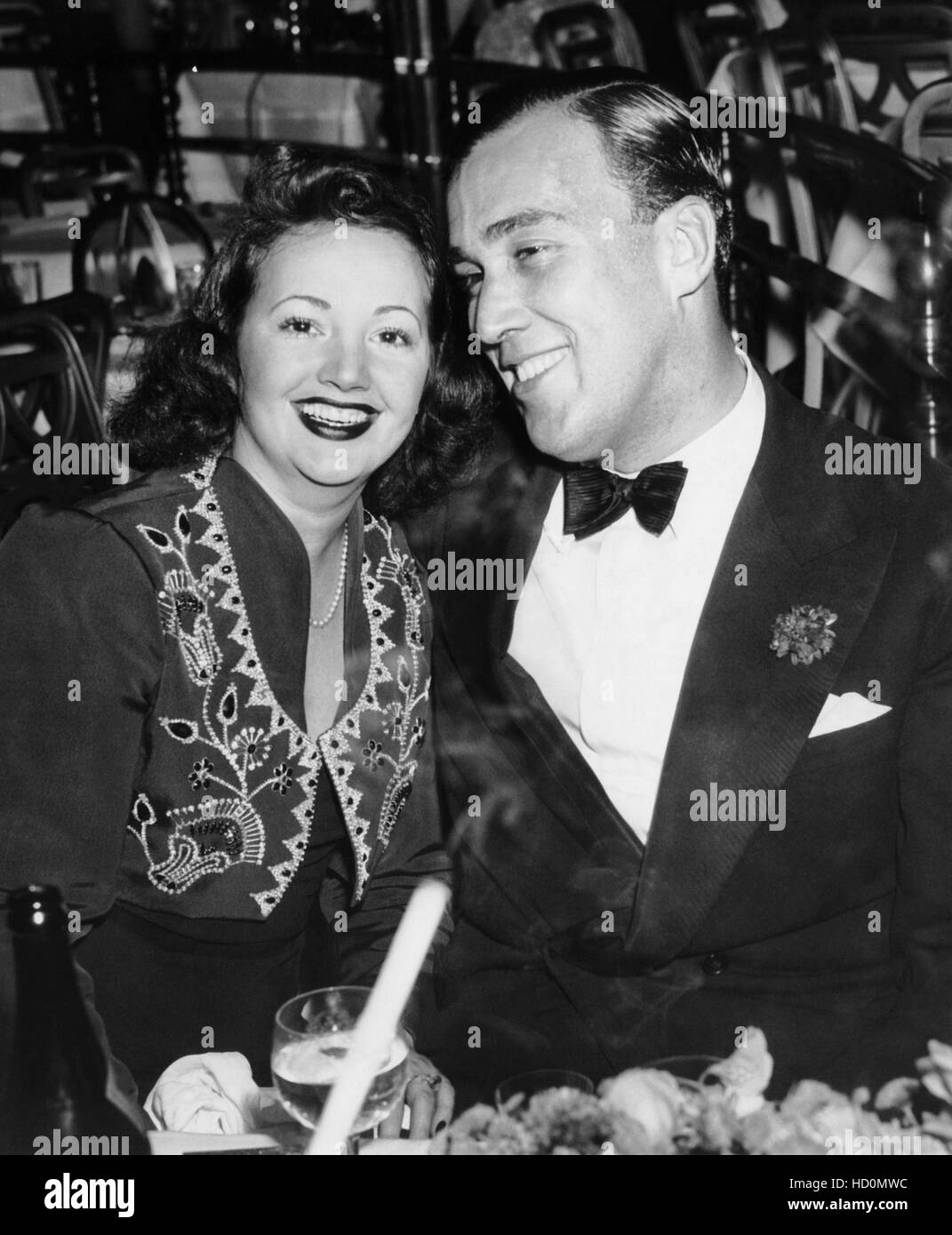 Arline Judge and her second husband, Dan Topping, at the Waldorf ...