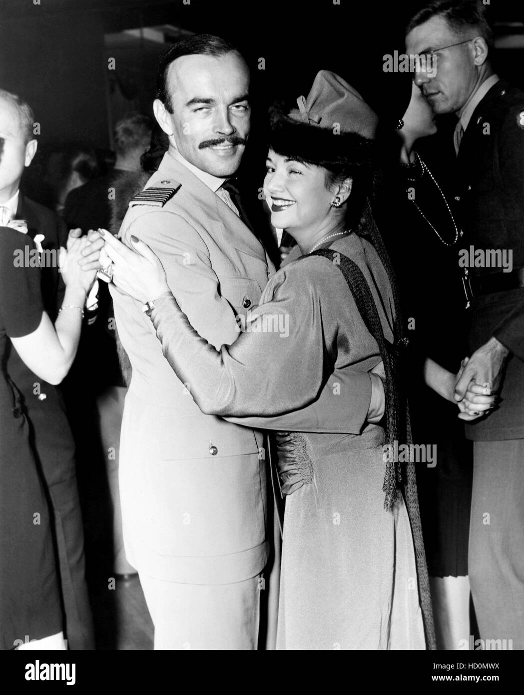 Arline Judge, right, and her fourth husband, RAF Captain James Addams ...