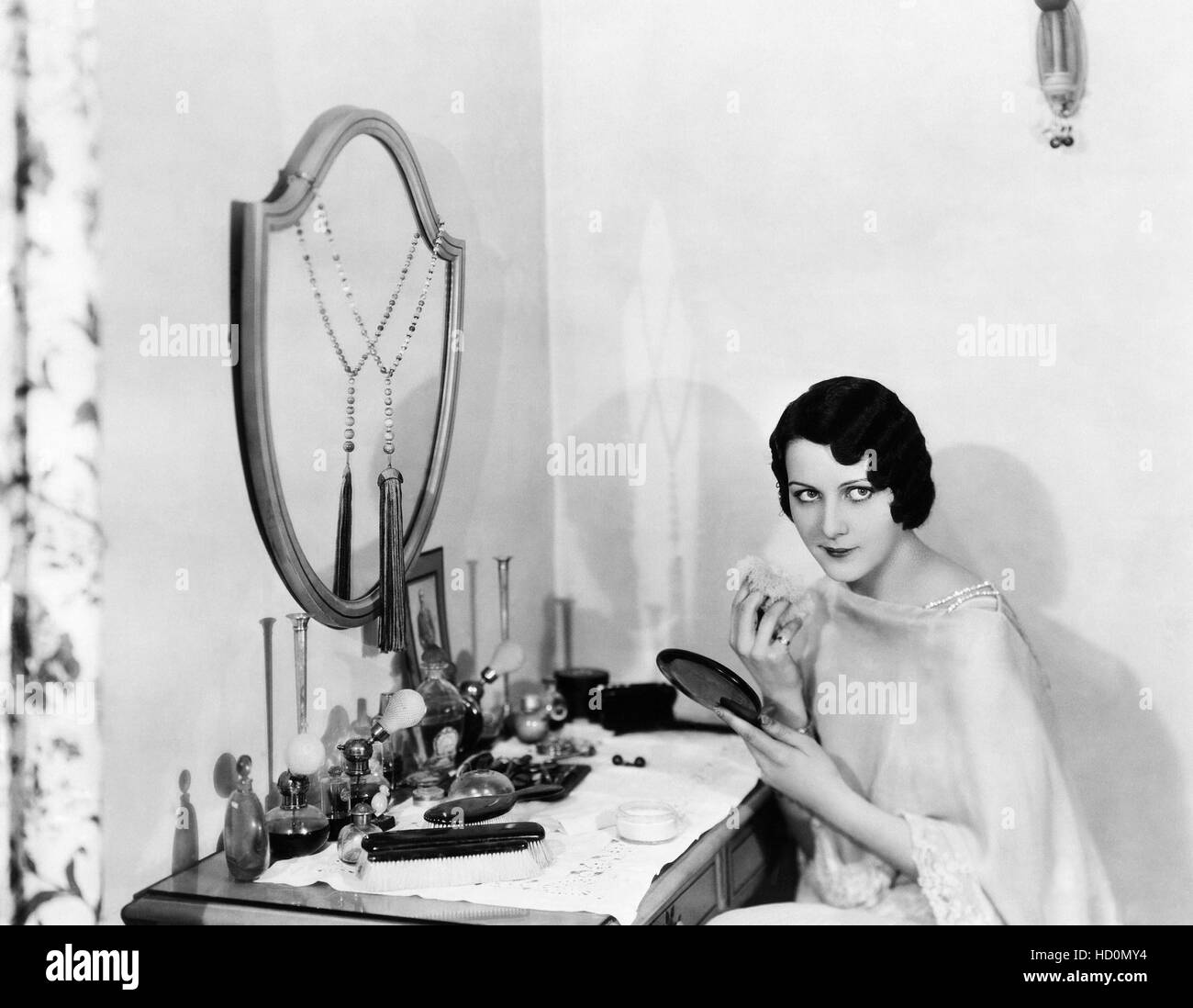 French movie actress Arlette Marchal, in her Paramount dressing room ...