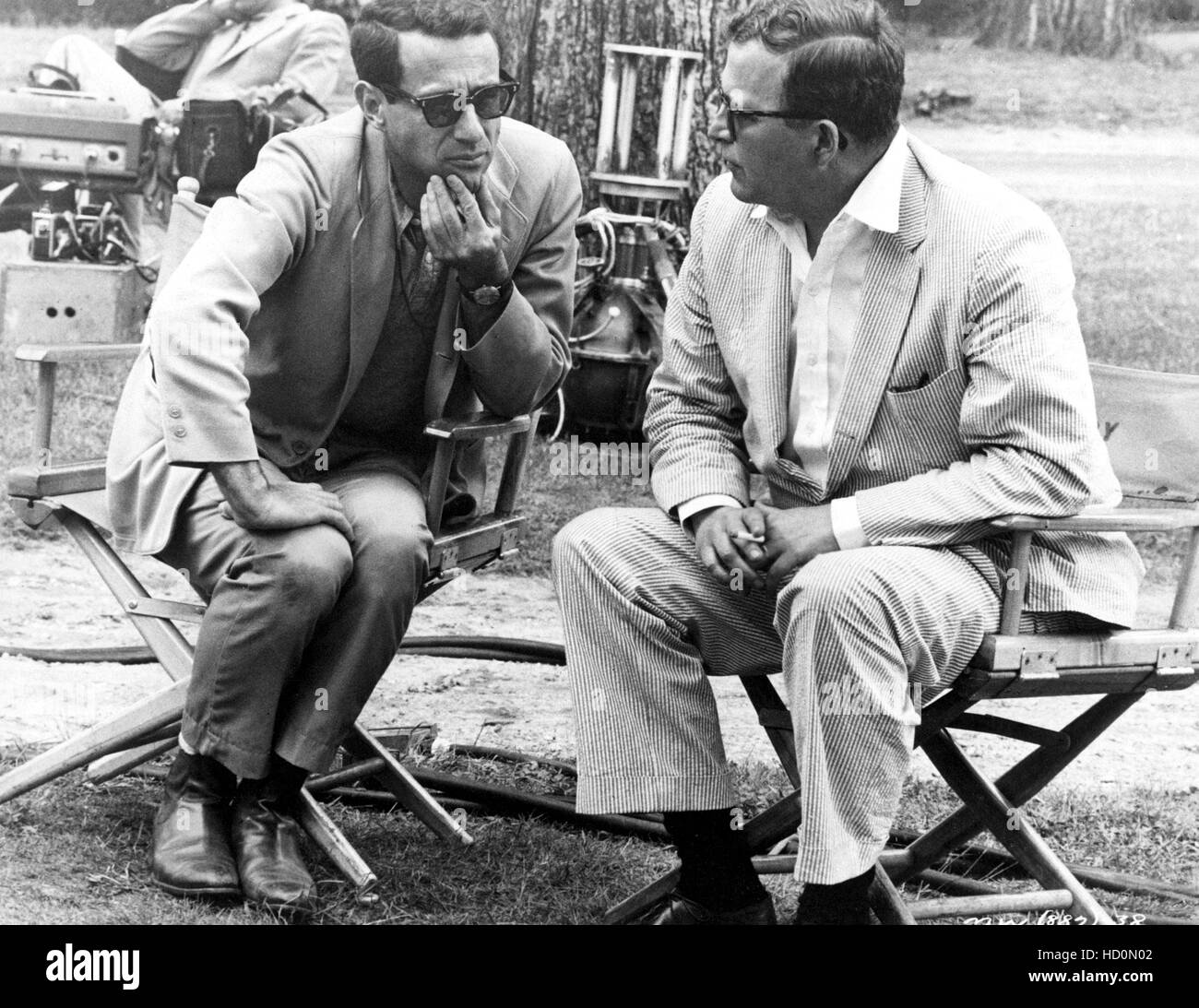 Arthur Penn with producer Fred Coe on the set of MIRACLE WORKER, 1962 ...