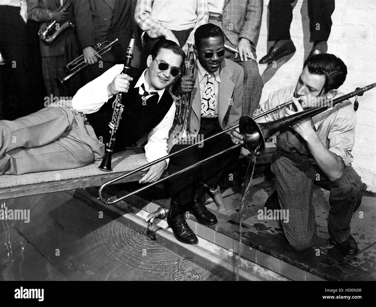 Artie Shaw, Roy Eldridge and Ray Conniff, c. 1944-1945 Stock Photo - Alamy