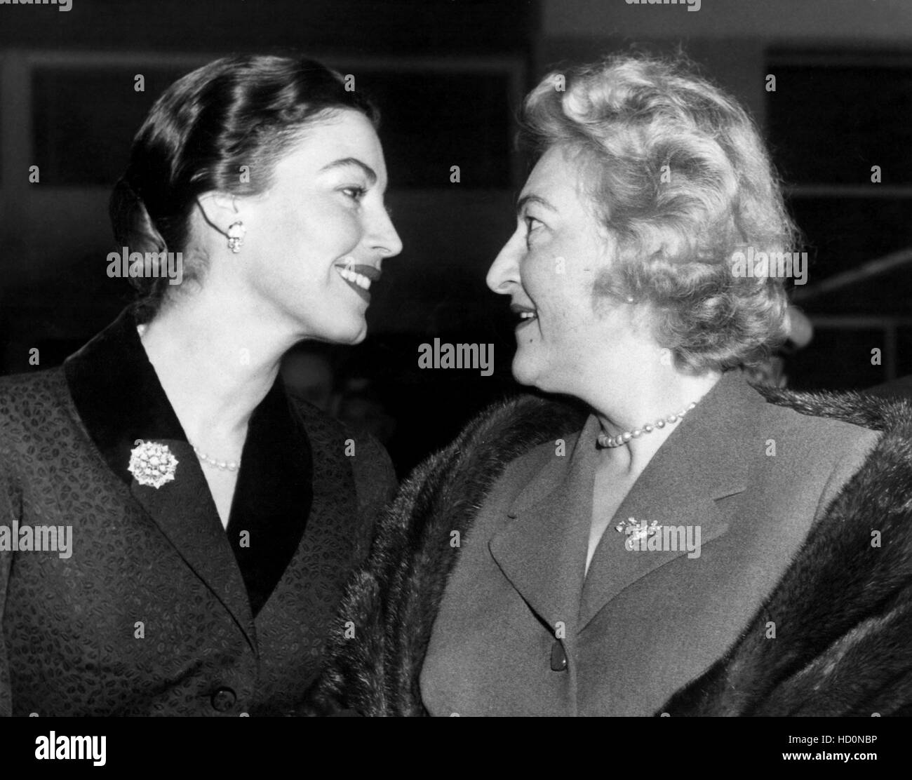 AVA GARDNER is greets her sister BEA GARDNER at the latter's arrival in ...