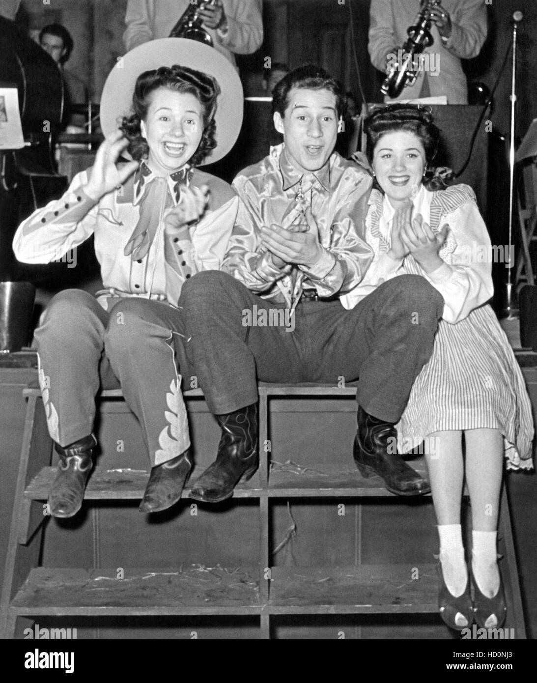 From left, Jane Withers, Bobby Jordan, Edith Fellows, at Withers' 16th ...