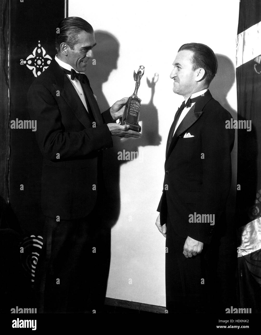 Boris Karloff gives makeup genius Jack Pierce the Hollywood Filmograph ...