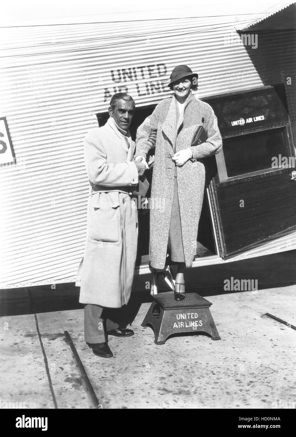 Borsi Karloff, left, and his fourth wife, Dorothy Karloff, arrive in ...