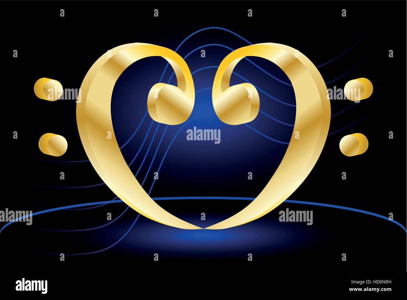 Heart - bass clef, Music note stave and heart bass clef Stock Vector ...