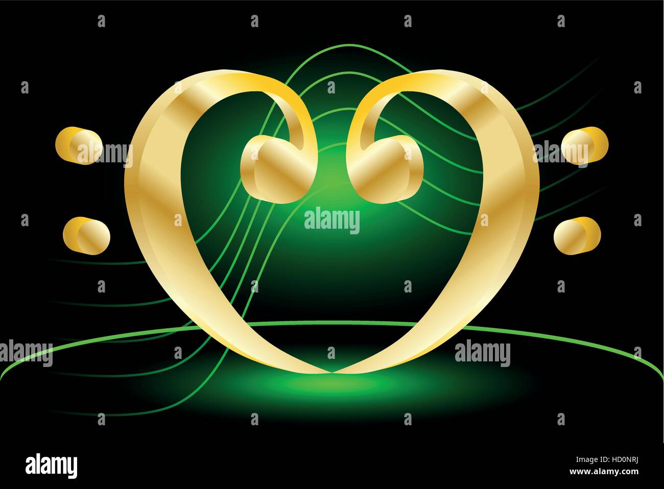 Heart - bass clef, Music note stave and heart bass clef Stock Vector ...