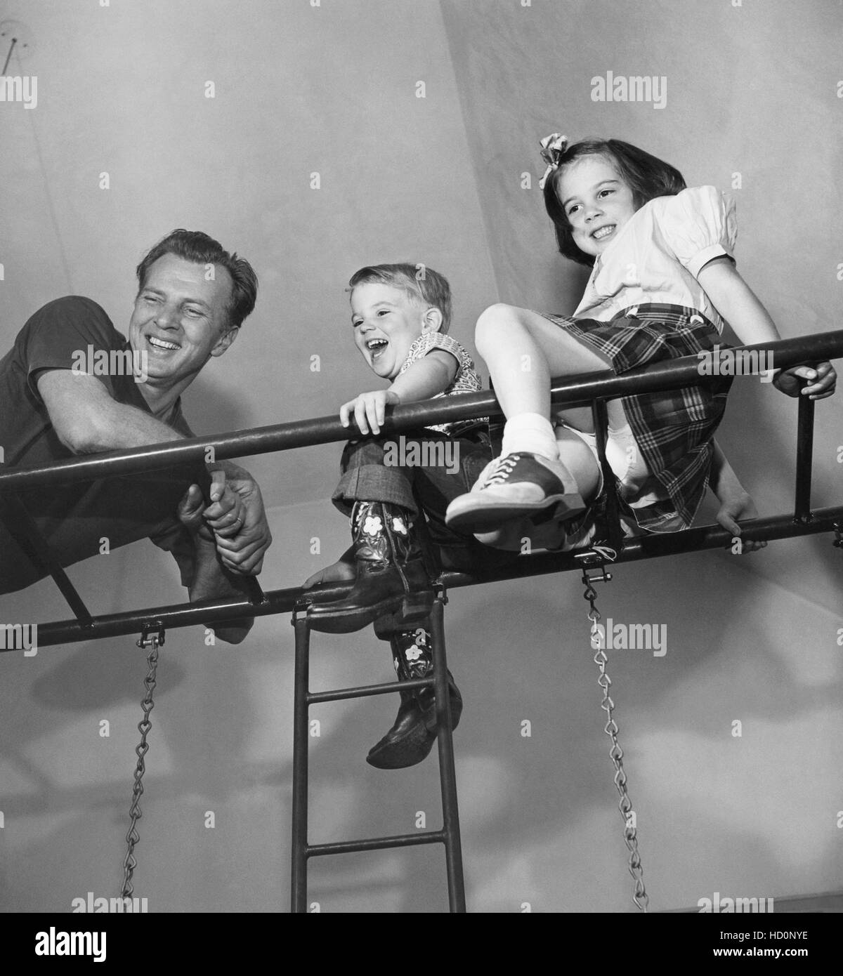 Left, Bruce Bennett, (aka Herman Brix), and his children (from left ...