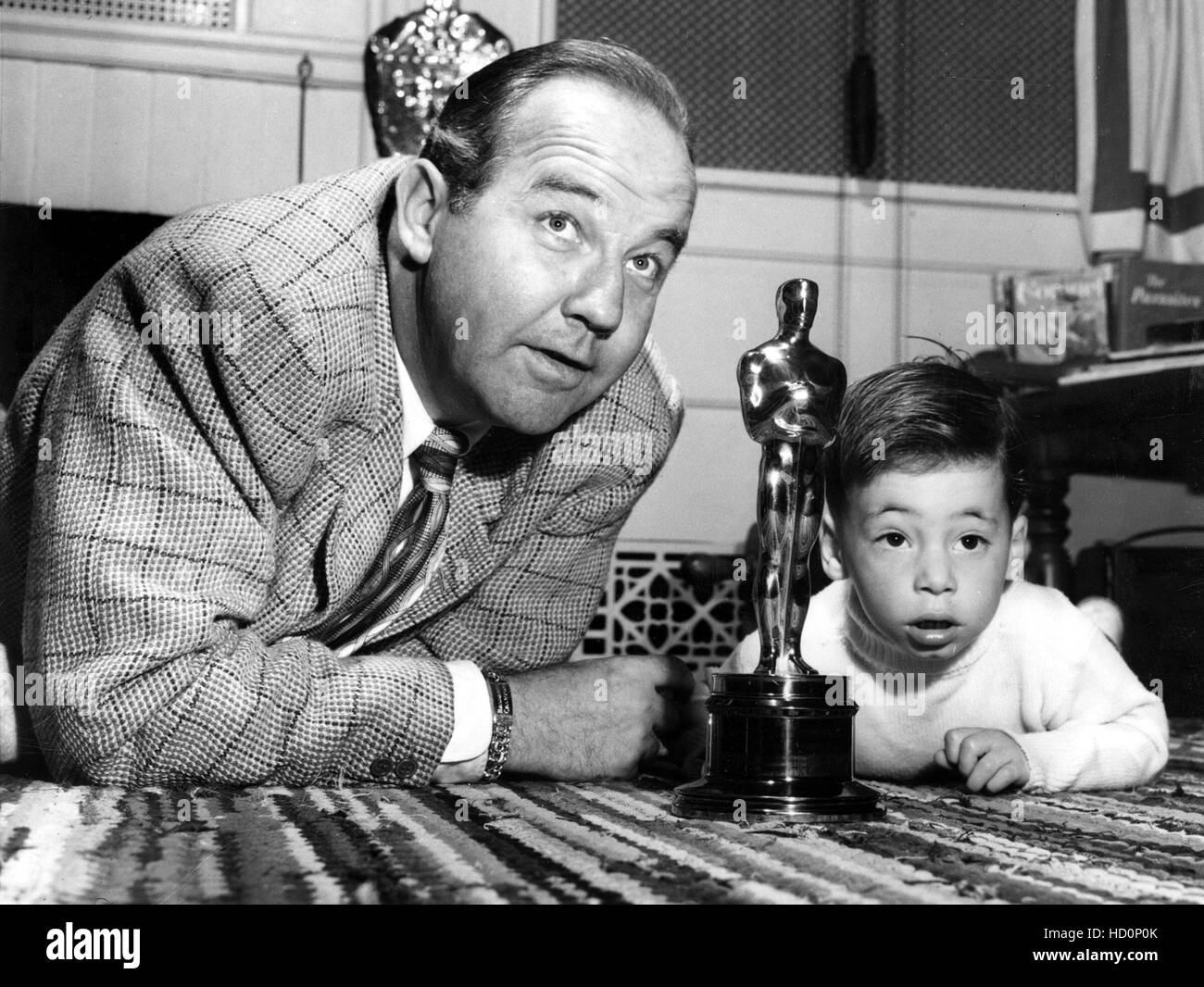 Broderick Crawford at home with son Kim and Oscar for ALL THE KING'S ...