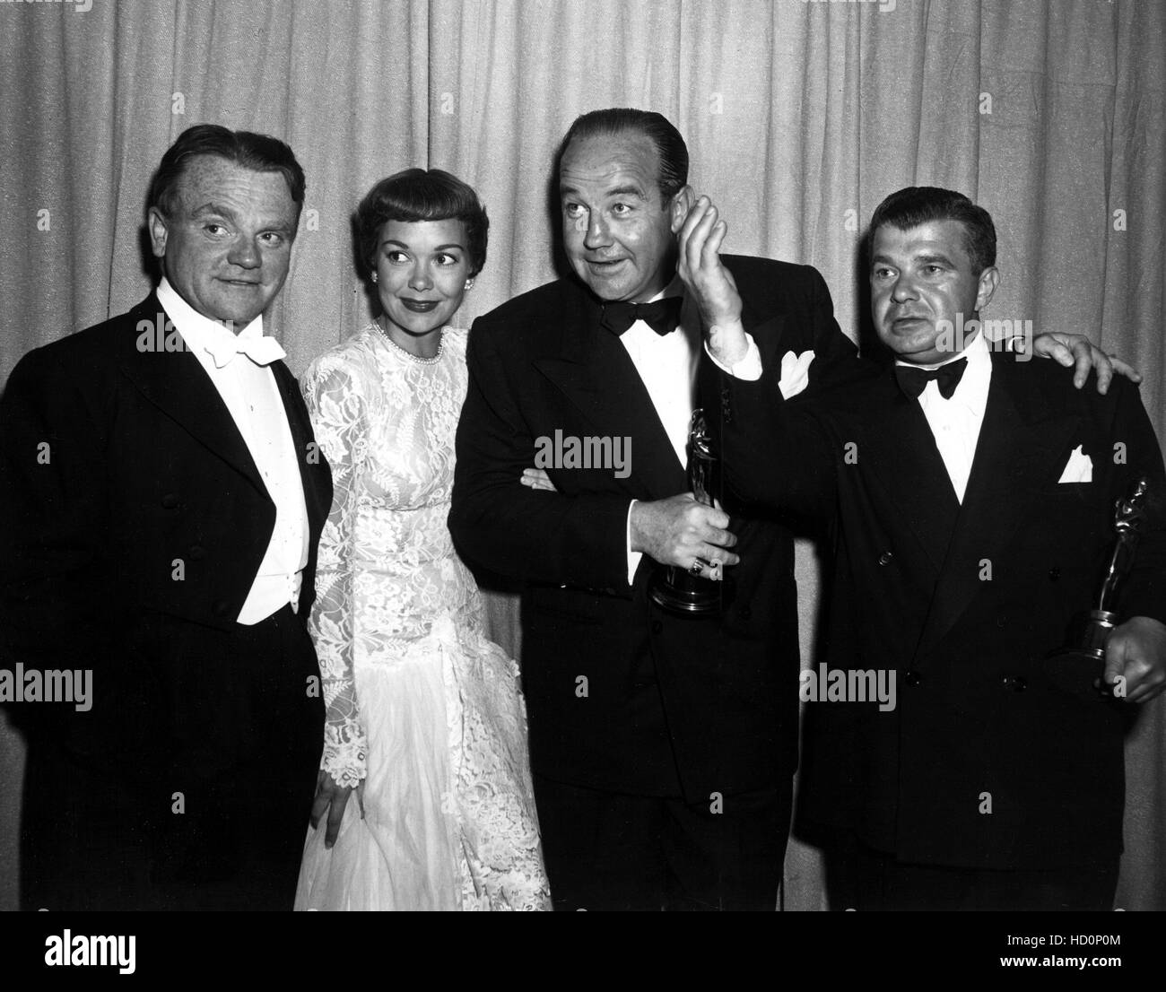 Presenters James Cagney, Jane Wyman with Broderick Crawford, director ...