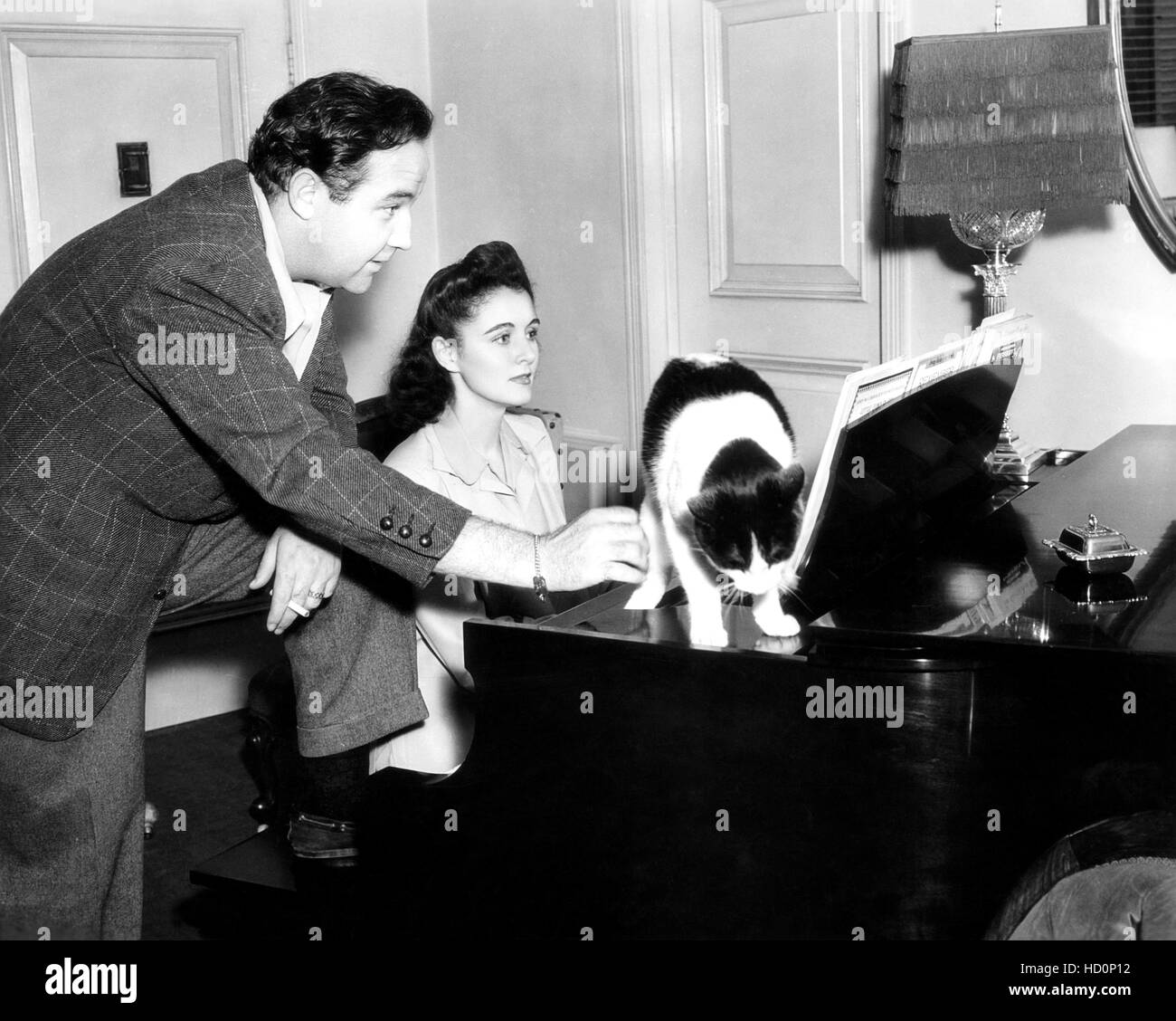 From left: Broderick Crawford and wife, Kay Griffith, at home, San ...