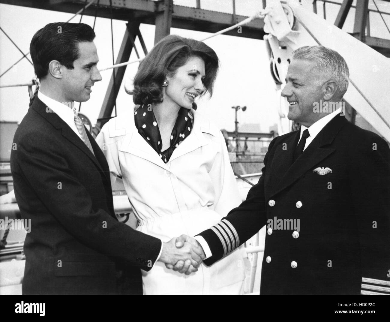 The shipboard wedding of actor Bradford Dillman, left, and model Suzy ...