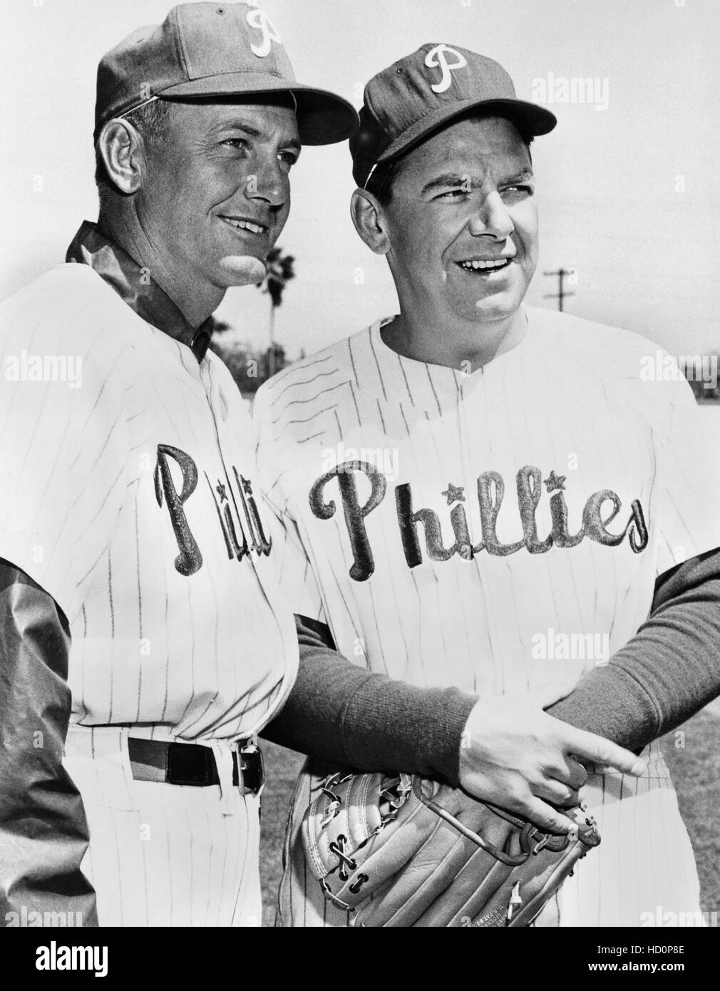 From left: Philadelphia Phillies manager Mayo Smith trains Buffalo Bob ...