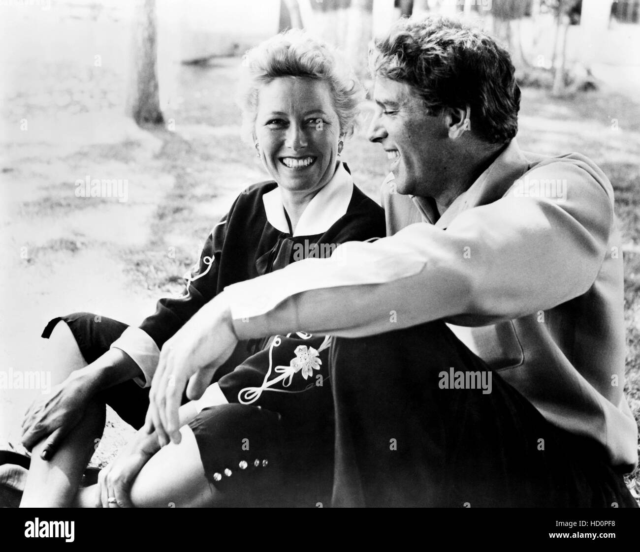 Burt Lancaster, right, and his second wife, Norma Lancaster, 1954 Stock ...