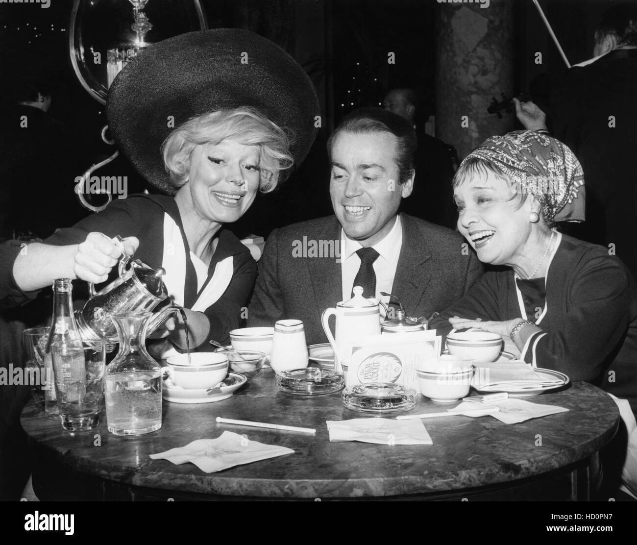 Carol Channing, playwright Jean-Pierre Gredy, Anita Loos, at the Plaza ...